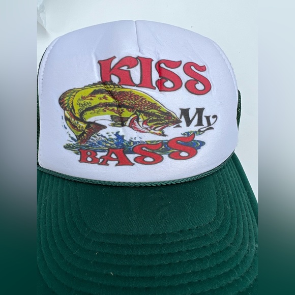 Accessories | Vintage Snapback Hat Kiss My Bass | Poshmark